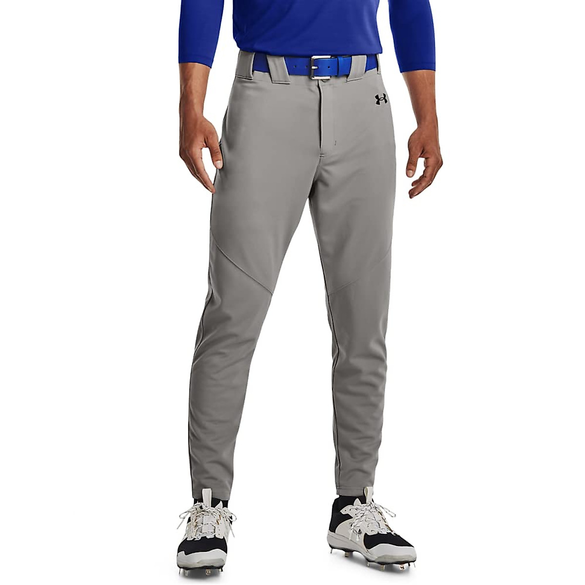 Under Armour Men's Utility Baseball Straight Leg Pant Pipe 22, (080) Baseball Gray / / Black, X-Large