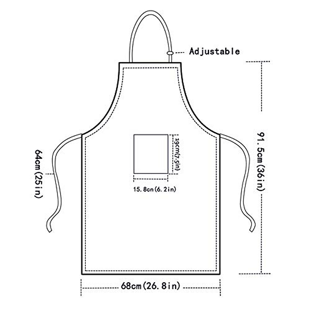 Tovip Sugar Skull 2Pcs Flower Apron Women Men Colorful Skull Cotton Linen Aprons for Kitchen Home Cooking Baking Cleaning Accessories 26.8 x 21.7 inch