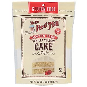 Bob's Red Mill Vanilla Yellow Cake Mix, Gluten Free, 19 Ounce (Pack Of 4)