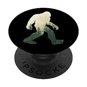 Bigfoot Figure Sasquatch Yeti Nature Double Exposure PopSockets PopGrip: Swappable Grip for Phones & Tablets