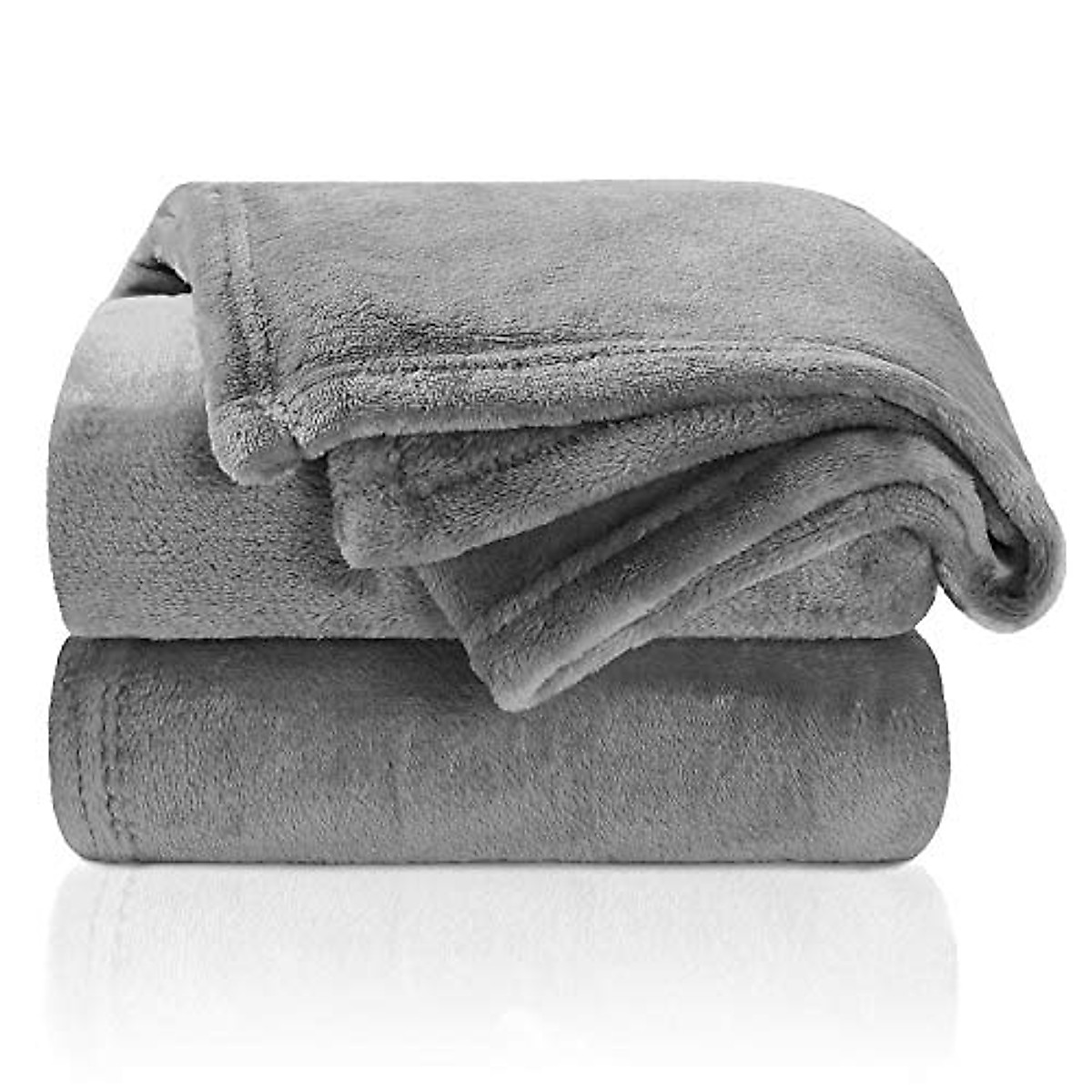 TILLYOU Micro Fleece Plush Soft Toddler Blanket for Boys Girls - Large Lightweight Crib Blanket for Baby Bed Lounger - Fuzzy Warm Cozy Blanket for Daycare Preschool Naptime Oversized 40x50 Gray