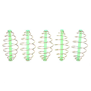 Alomejor 10PC Bait Thrower Fishing Feeder Spring Coil Inline Feeder Coil Inline Metal Bait Thrower Feeder Fishing Tackle(M)