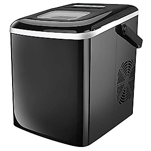 Generic Ice Maker Portable and Compact Ice Maker Machine, Electric High Efficiency Express Clear Operation Control Panel with Ice Scoop, Home Mini Ice Machine, for Parties Mixed Drinks(Medium), white