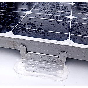 MOUYAT Set of 24 Solar Panel Mounting Bracket, Aluminum Alloy Solar Panel Z Brackets Kit with Nuts and Bolts, Supporting Hardware for Solar Panel, RV, Roof, Boat, Caravans, Off-Grid, Silver