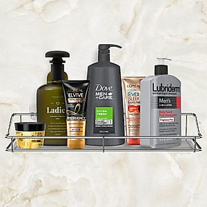 IWONEDY Shower-caddies Adhesives 2PC Shower Shelf Adhesive, Transparent Shower Caddy Adhesive for Bathroom Storage Shelves, Kitchen Racks and Soap Holder Strong adhesive, No Drilling Required