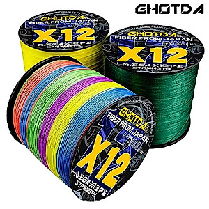12 Strands Braided Fishing Line PE Fishing Line 25-120LB Multifilament Fishing Line Smooth Fishing Cord Wire