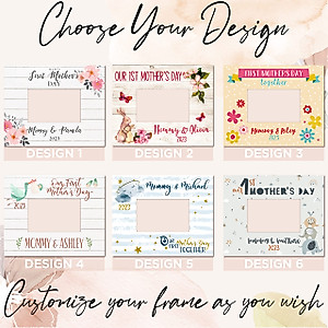 First Mother's Day Gifts, Personalized Our 1st Mother's Day Picture Frame with Names, Date | 6 Designs, 2 Sizes | 1st Mom Gift from Husband - New Mom Gifts - #1