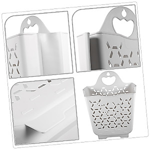 Collapsible Laundry Basket Foldable Laundry Basket Wall Hanging Foldable Dirty Clothes Basket Wall Laundry Hamper Mounted Laundry Hampers Clothing White Child Tpe Plastic Basket