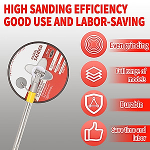 𝙐𝙥𝙜𝙧𝙖𝙙𝙚 Wall Sander for Painting Prep,9 inch Drywall Sander with Extension Pole for Wall Cleaning and Polishing,360 Circular Radial Sander + 25pcs Wall Sanding Discs