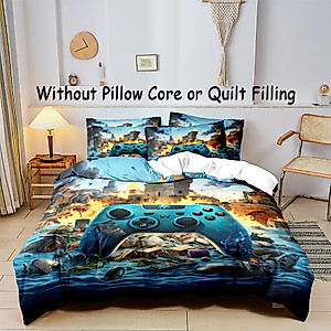 OPYINVZXX Music Duvet Cover Set Full Size, Bedding Set 3 PCS, Soft Microfiber Patterned Comforter Cover with Zipper, 1 Duvet Cover and 2 Pillowcase Twin, White