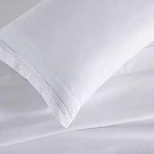 Manyshofu Extra Deep Pocket Queen Sheet Sets - Hotel Luxury 1800 Thread Count Sheets & Pillowcases - Microfiber Bedding Set up to 24" Mattress - Pure White Bed Sheets 18-24 Inch Deep Pockets - 4 Piece