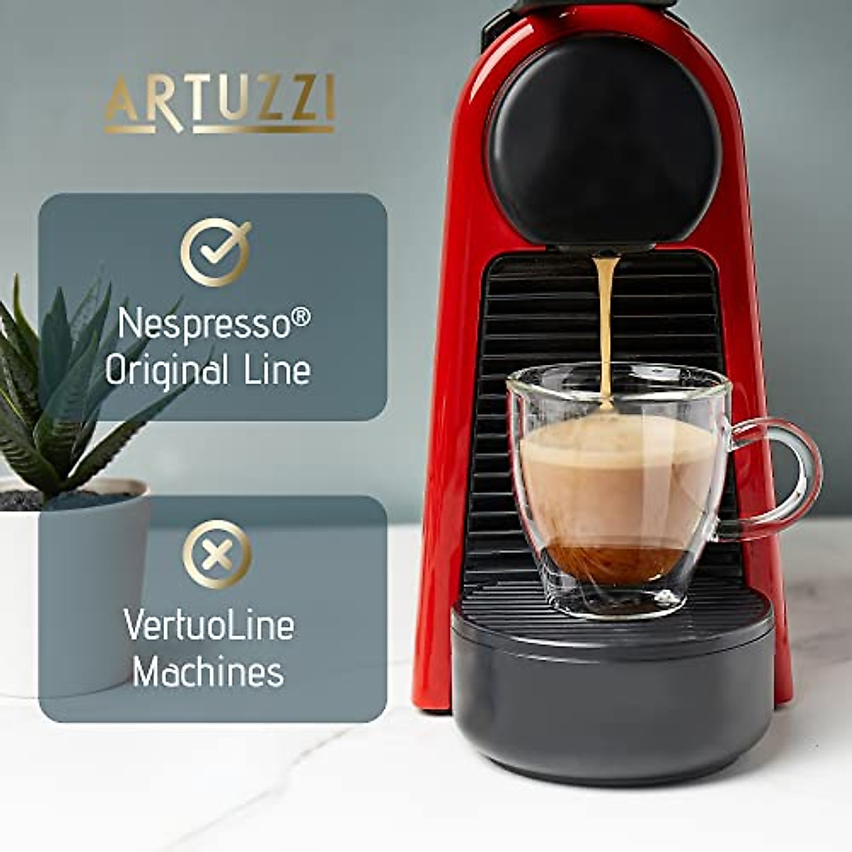 Artuzzi 120ct Flavored Espresso Pods for Nespresso Original Machines | Caramel Chocolate Vanilla Cookie Almond Hazelnut I Italian Coffee Capsules Aluminum & Recyclable