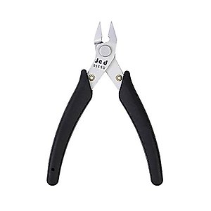 JEDIST Flush Cutter, Sprue Cutter, Micro Cutter, ESD Wire Cutter, Stainless Steel Cut Tools with Spring Silicone Handle for Electronics Jewelry Model Craft Soldering Metal Plastic(Jed-05ESD)