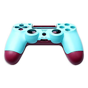 Gamepad Shell DIY Controller Housing Case Cover Replacement for PS4 Controller Accessories (Berry Blue)