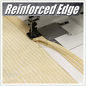 ColourTree 8' x 8' x 8' Beige Triangle Sun Shade Sail Canopy Mesh Fabric UV Block UPF50 - Commercial Heavy Duty - 190 GSM - 3 Years Warranty (We Make Custom Size)