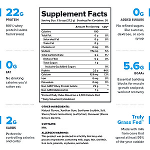 Legion Whey+ Whey Isolate Protein Powder from Grass Fed Cows, 5lbs, Vanilla