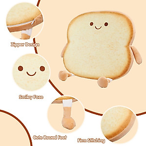 Oumelfs Toast Seat Cushion Cute Chair Pillow Pads Memory Foam with Removable Cover Gaming Chair Office Home Bedroom Shop Restaurant Decor (Smile)