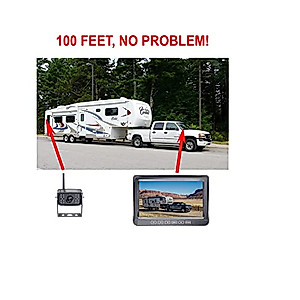 4Ucam HD 1080P Digital Wireless Backup Camera + 7" DVR Monitor Quad-View Compatible for Voyager Wisight Prewire RV, Trailer, 5th Wheels IR Night Vision