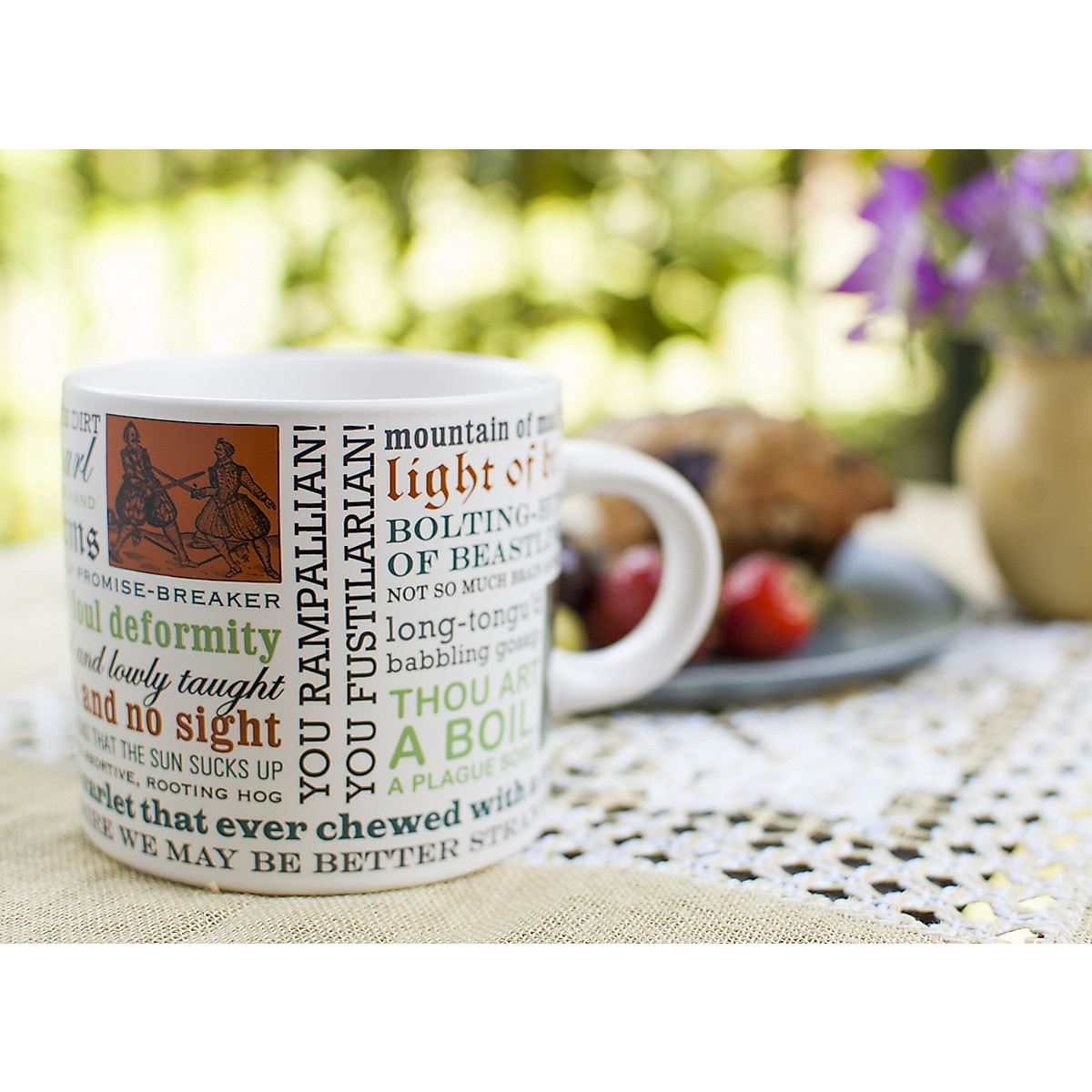 Shakespearean Insults Coffee Mug - Shakespeare's Wittiest and Meanest Insults - Comes in a Fun Gift Box