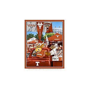 SYKEL ENTERPISES University of Texas Cotton Fabric Panel with Tailgate Design-Sold by The Panel