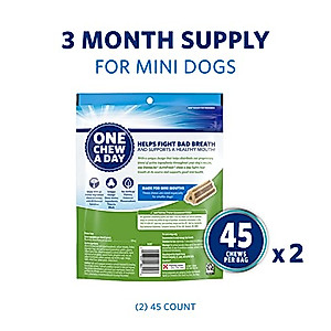 Purina DentaLife ActivFresh Daily Oral Care Mini Dog Chews - (2) 45 ct. Pouches