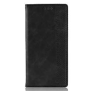 Phone Cover Case For Oppo Reno2 F/ Reno2 Z Magnetic Buckle Retro Crazy Horse Texture Horizontal Flip Leather Case with Holder & Card Slots & Photo Frame(Black) Protective Shell ( Color : Black )