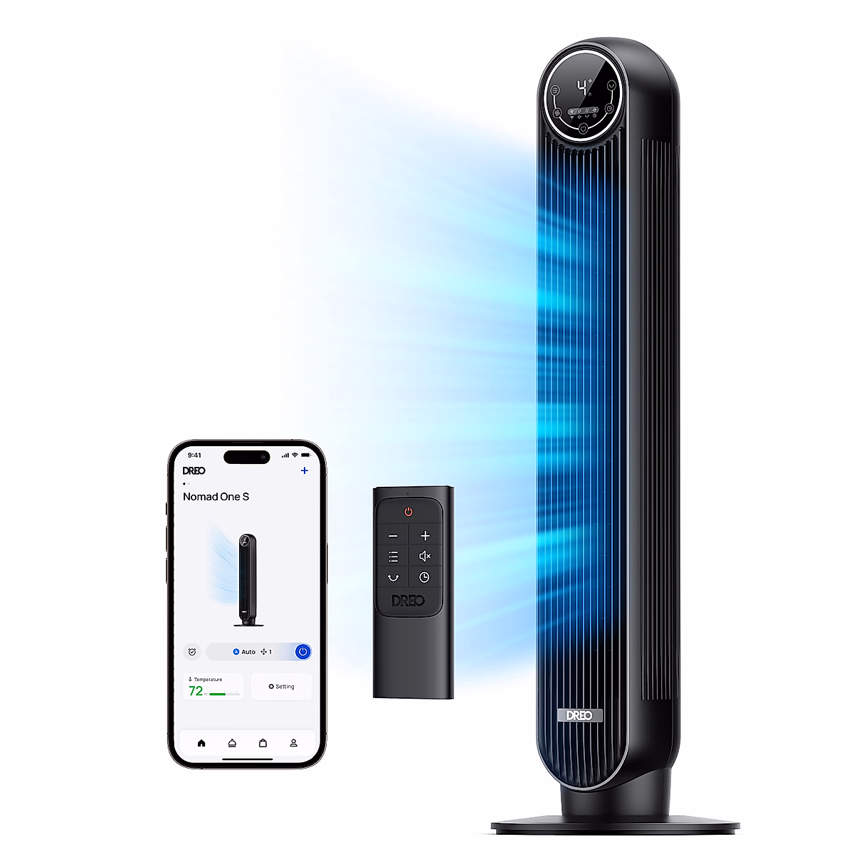 Dreo Tower Fans for Bedroom with Remote Control and Voice Assistant (DR-HTF007)