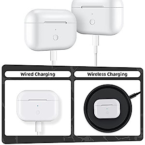 CIVPOWER Charging Case Only Compatible with Air Pod Pro 1st & 2nd Gen, Charger Case Replacement Compatible for Pro,Wireless Charger Case with Bluetooth Pairing Sync Button