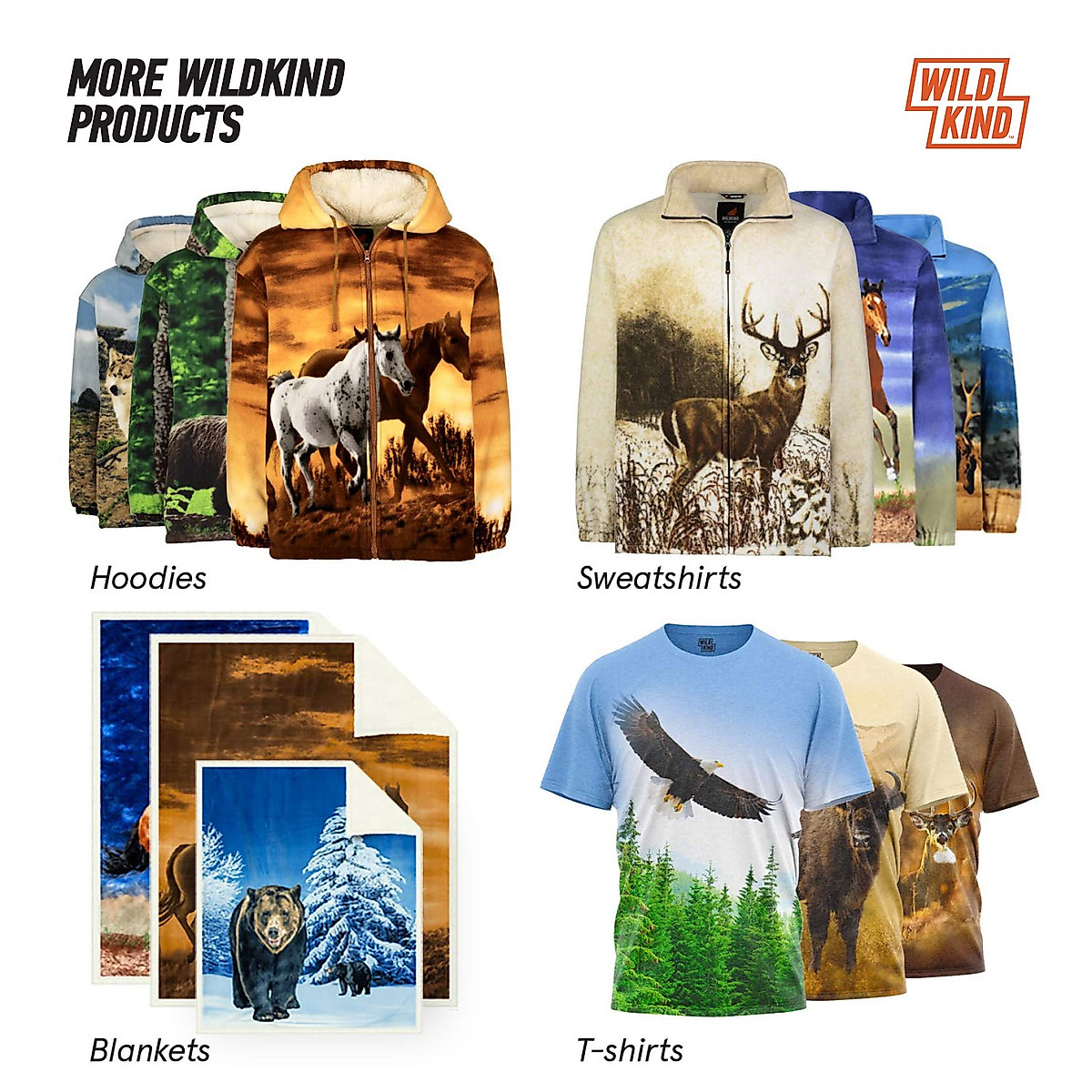 Fleece Sherpa Receiving Baby Blanket - Boys Girls Thick Soft Poly Double Layer Plush Minky Comfy Blankets for Infants Toddlers & Pets with Printed Wild Horses Imagery Throws Size 30" X 42"