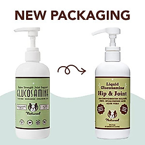 Natural Dog Company Liquid Glucosamine Hip & Joint Oil for Dogs (16 oz) Extra Strength Cartilage and Joint Support , Helps Mobility and Eases Occasional Stiffness, Dog Supplement for All Breeds and Ages, Senior Dog Supplements, Dog Vitamins and Supplement