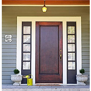 AuldHome Cast Iron Sign: Please Remove Your Shoes; Farmhouse Metal Plaque in Black and White 6.5 inches x 6.5 inches; Includes Mounting Hardware