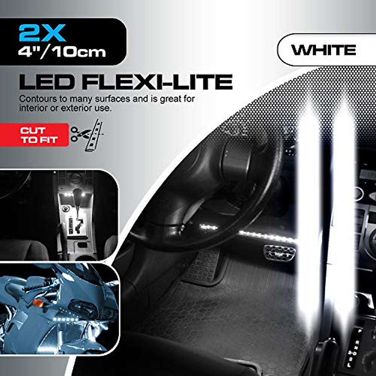 Pilot Automotive CZ-176W White 4" LED Flex Light - 2 Piece