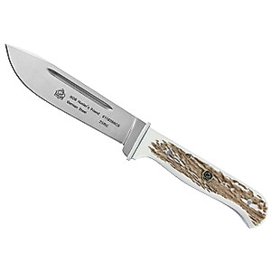 Puma SGB Hunter's Friend POM Commando Stag Fixed Blade Hunting Knife with Leather Sheath