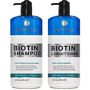 Biotin Shampoo and Conditioner Set for Volume - Sulfate and Paraben Free Thickening Hair Treatment for Women and Men for Dry, Normal, Oily and Color Treated Hair