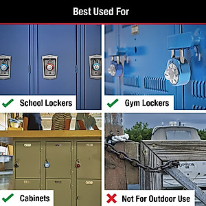 Master Lock 1561DLTBLU Locker Lock Combination Padlock, 1 Pack, Light Blue