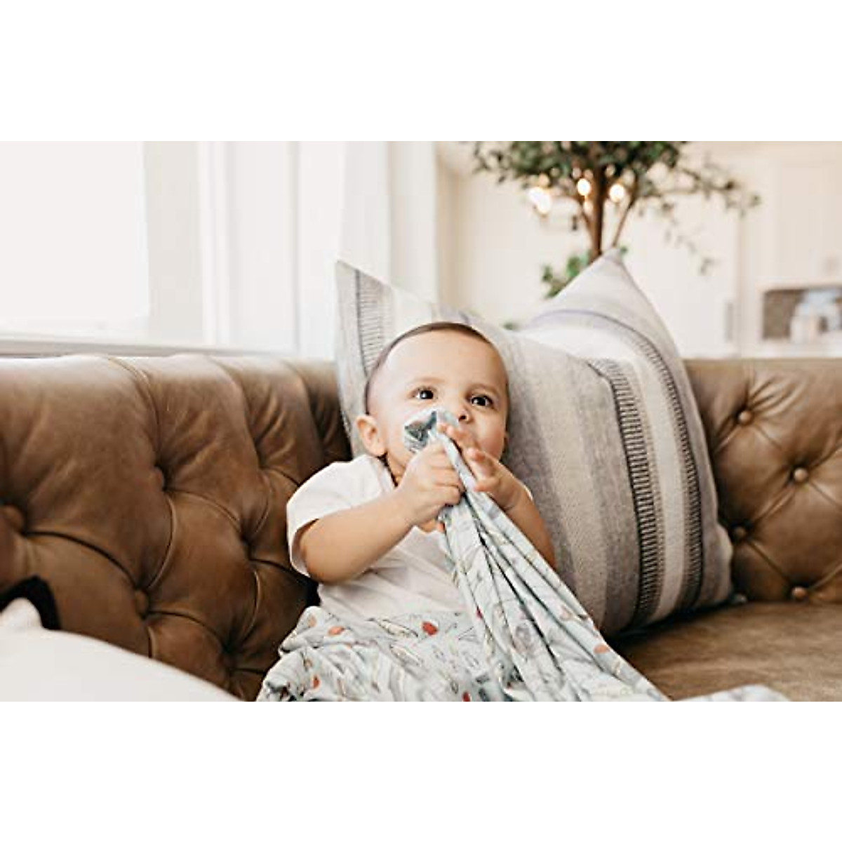 Copper Pearl Large Premium Knit Baby Swaddle Receiving Blanket Trout