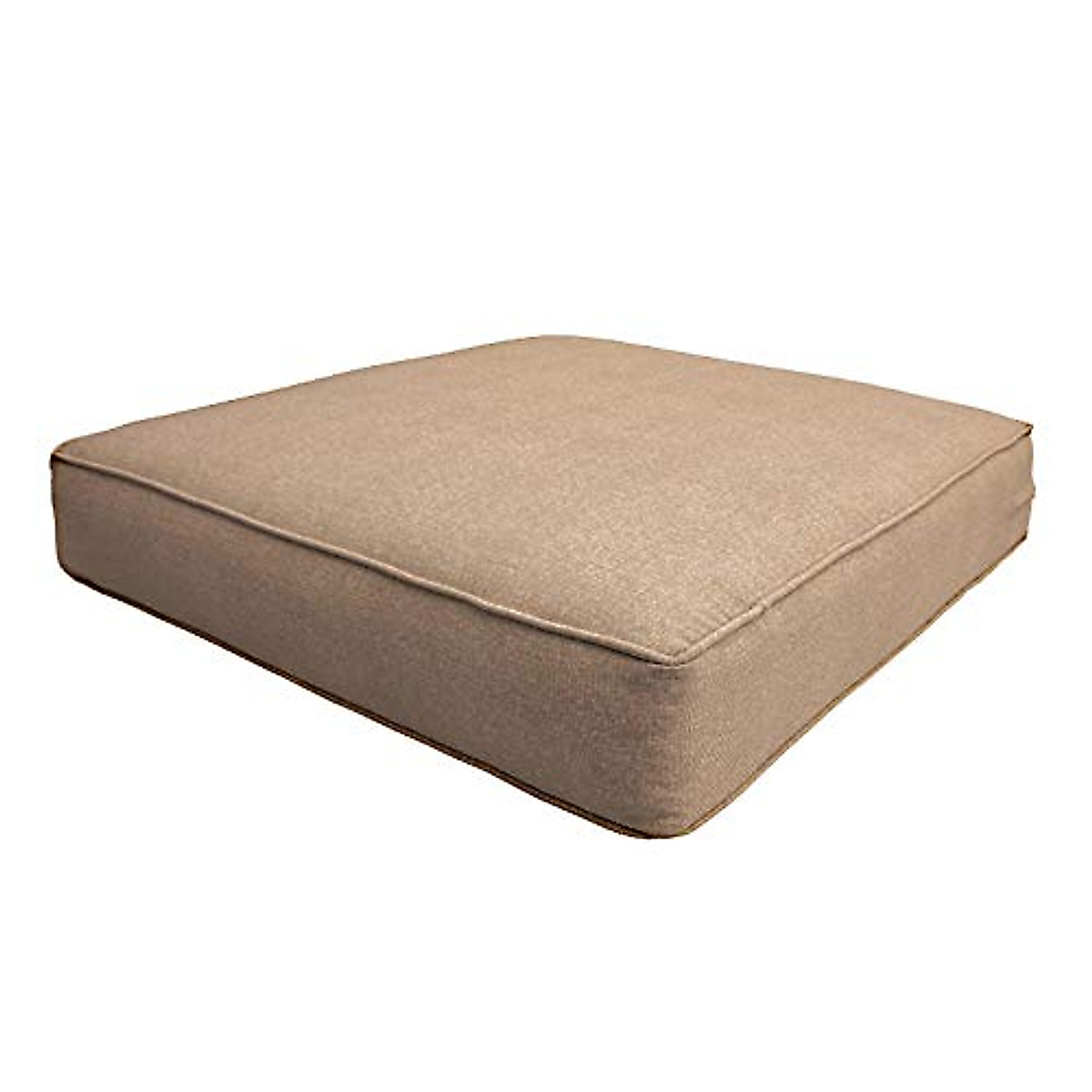 SewKer Outdoor/Indoor 24Lx24W Chair Cushion Set, All Weather Spring/Summer Deep Seat Patio Furniture Replacement Cushions Set(Back and seat) - TAN