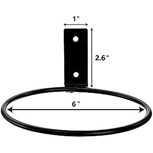 Fasmov 6 Pack 6 inch Flower Pot Holder Ring Wall Mounted Flower Pot Holder Ring Plant Hanger, Wall Bracket for Indoor and Outdoor use, Black