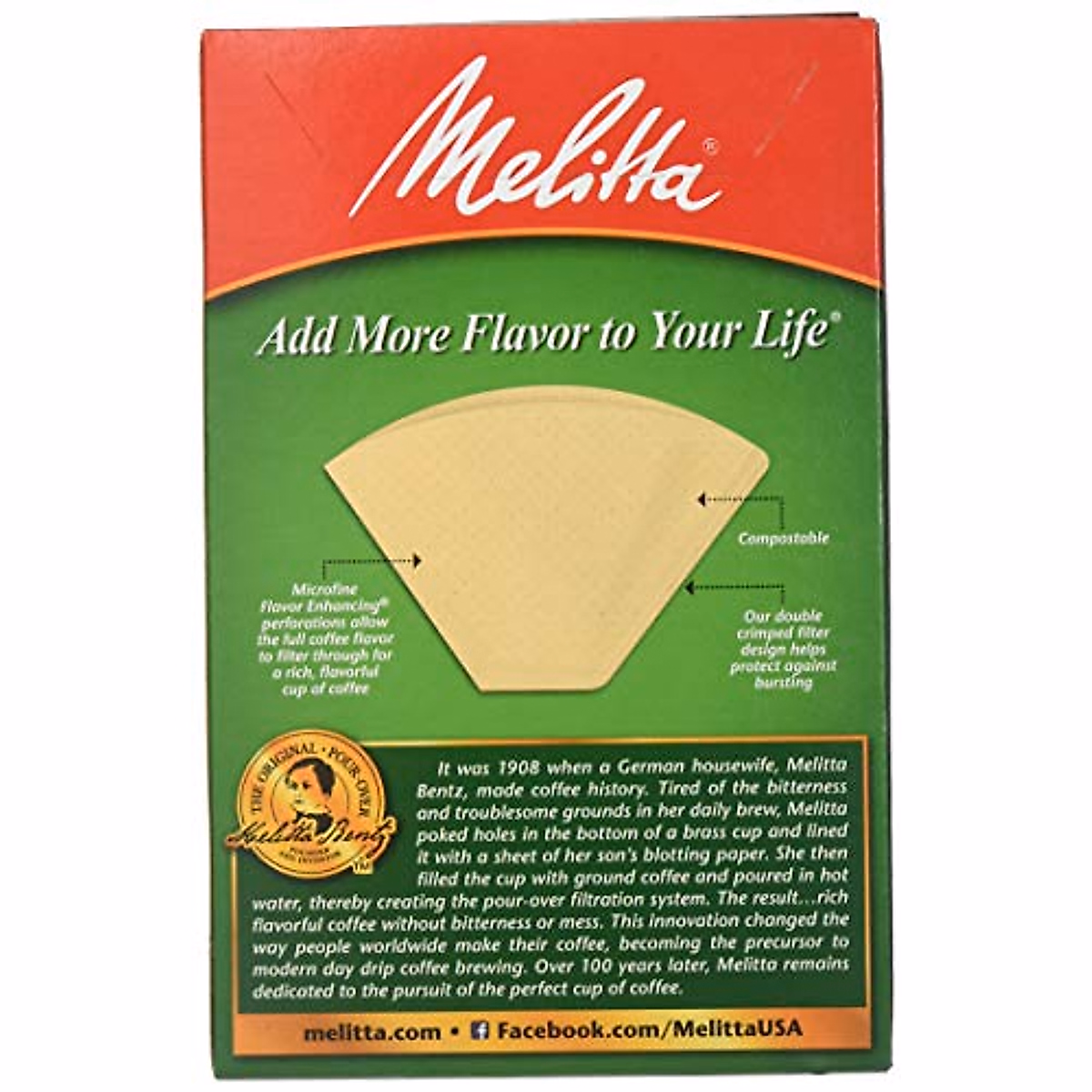 Melitta Cone Coffee Filters, Natural Brown #4, 100 Count (Pack Of 6)