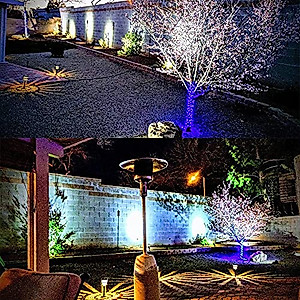 Youngine 12V Outdoor LED Lawn Light Lamps Landscape Spotlight 5W COB Garden Patio Wall Yard Path Decorative Lighting with Spiked Stand, Pack of 2 (Cool White),NO Plug