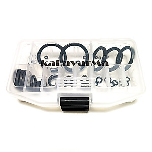 Kalavarma Fishing Rod Repair Kit: Complete Solution with Ceramic Guides Ring, 15 Sizes, 30pcs for Efficient Center Ring Repairs (3#-50#)