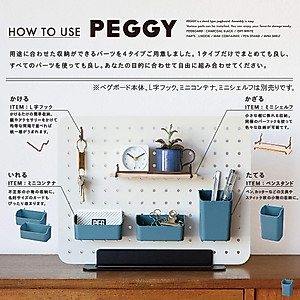 King Jim PGP03 PEGGY Pen Stand, Perforated Board, Dedicated Parts, Blue