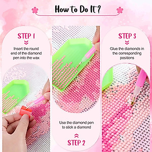 Fairy Angel Girl Sad Angel DIY 5D Diamond Painting Kits Full Drill, Diamond Painting Kits for Adults, Crystal Embroidery Cross Stitch Mosaics Art for Home Wall Decoration Round Drill 30x40cm