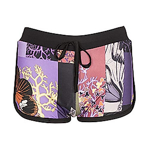 NOROZE Girls Shorts Foral Summer Beach Hot Pants (11-12 Years, Foral Purple)