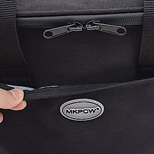 MKPCW Reusable Lunch Bag Insulated cooler Lunch Box Internal leak proof with Adjustable Shoulder Strap for Men Women (Black)