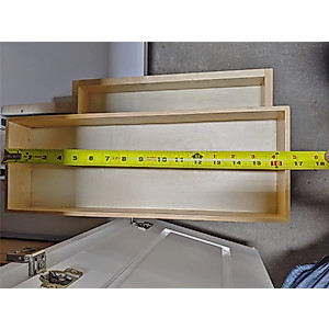 2 Tier Pull Out Organizer Shelf Sliding Drawer Storage for Kitchen Bathroom Storage Cabinet Under Sink Slide Out Shelf Organizing Storage Pull-Out Cabinet Organizer Roll Out Drawer (12'' Width)