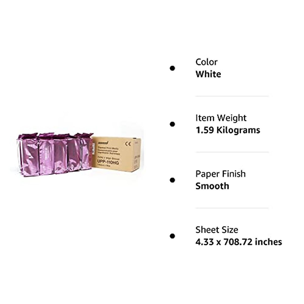 Sony UPP-110HG Thermal Print Media Video Imaging Paper 1box (10 Rolls)