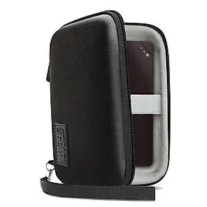 USA GEAR Portable WiFi Hotspot for Travel Carrying Case - Hotspot Booster Case with Wrist Strap - Compatible with 4G LTE Wi-Fi Mobile Hotspots from Verizon, Netgear, Huawei, GlocalMe - Black