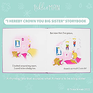 Tickle & Main Big Sister Gift Set, I Hereby Crown You Big Sister Book, Doll, and Child Size Crown