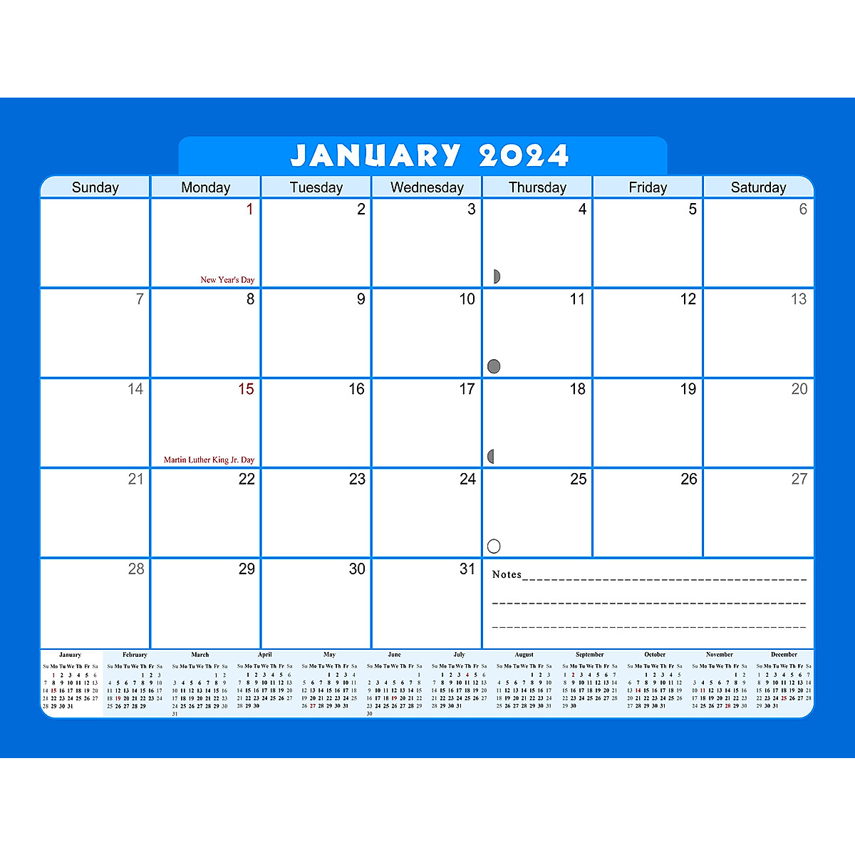 2024 Monthly Desktop/Wall Calendar/Planner - Habit Tracker - Daily, Weekly & Monthly Goal Motivational Habit Tracking Journal Inspirational - (Edition #06)